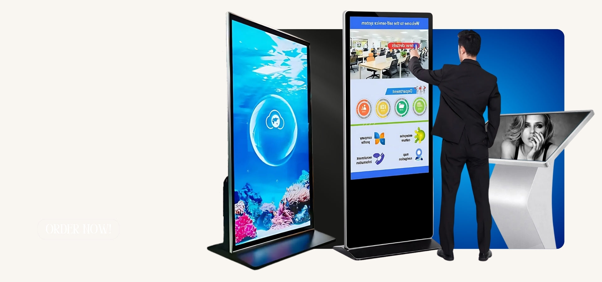 Totem Interativo 43″ – Tela Touchscreen Alta Performance | Aurola